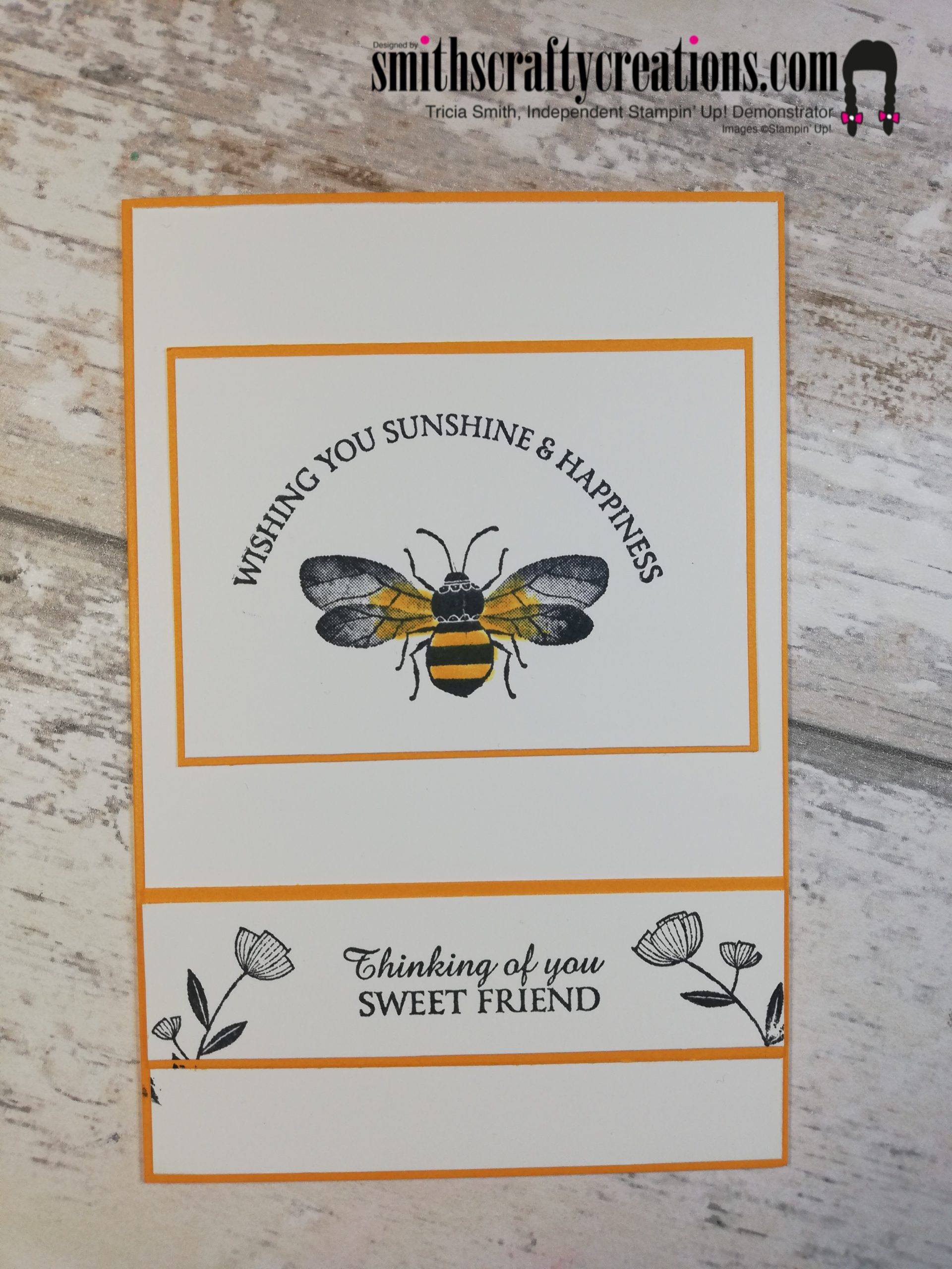 Simple Stamping #48 - Clean and Simple Handmade Bee Card
