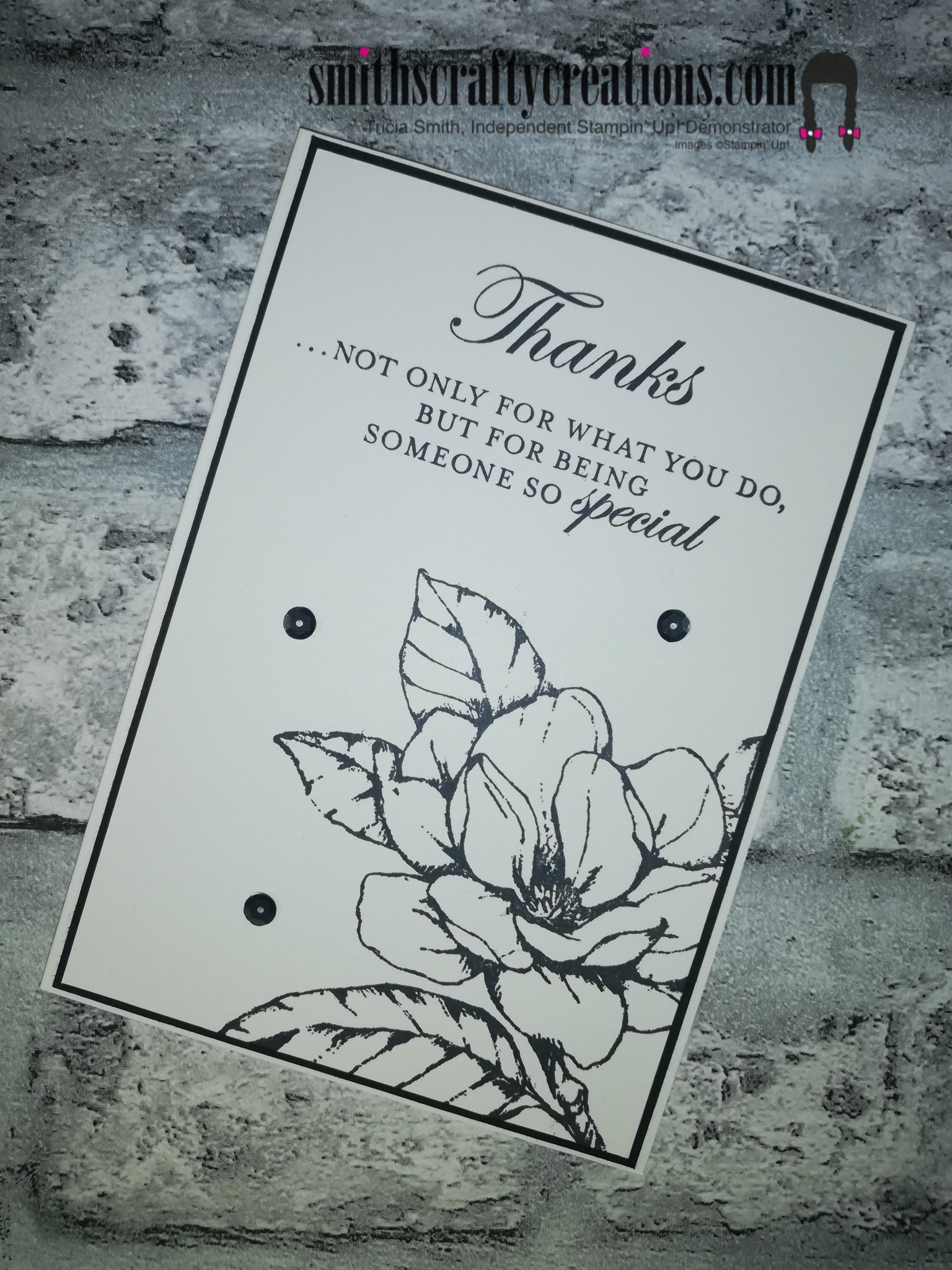 Simple Stamping #55 Magnolia Monotone Card