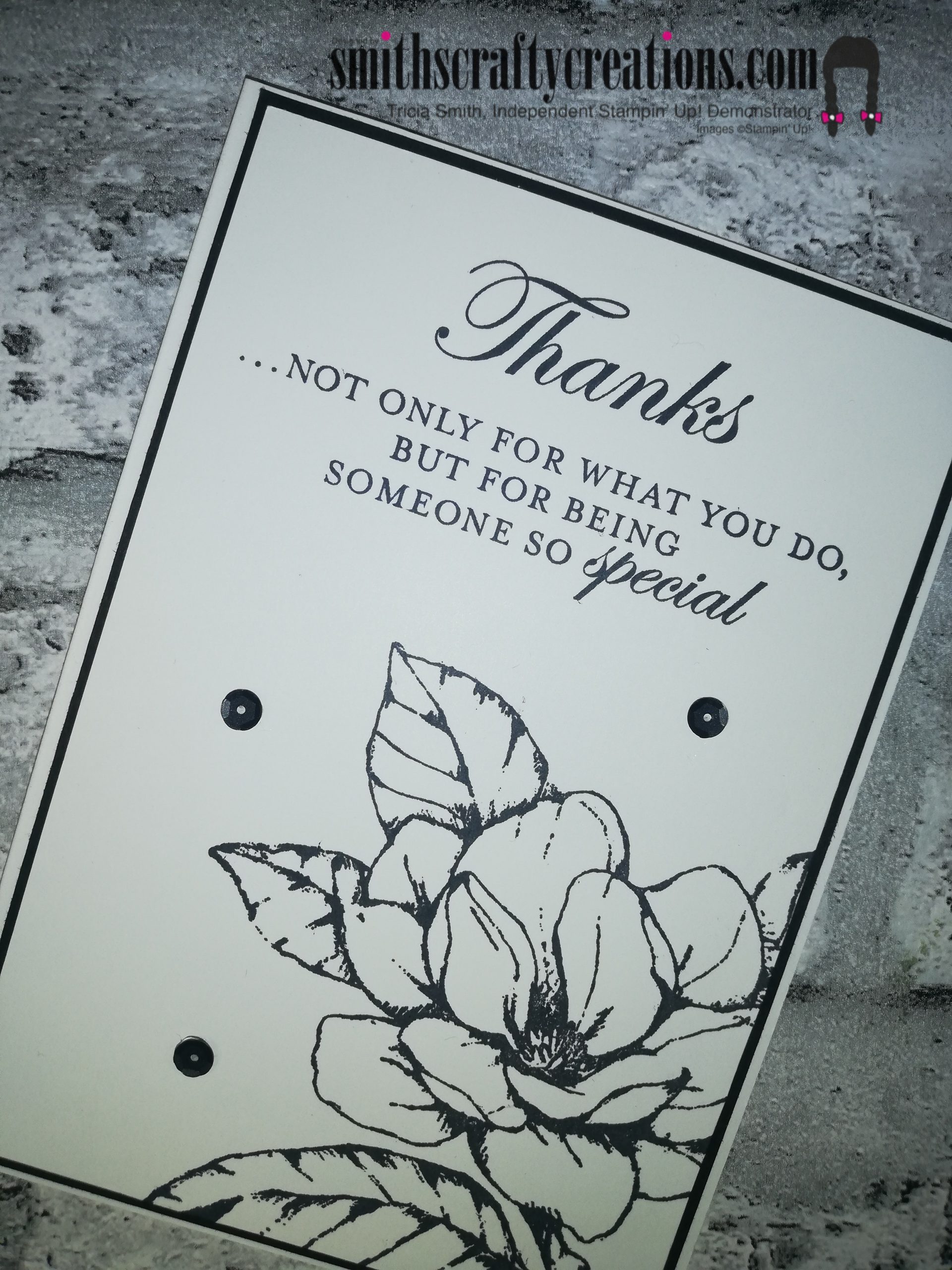 Simple Stamping #55 Magnolia Monotone Card