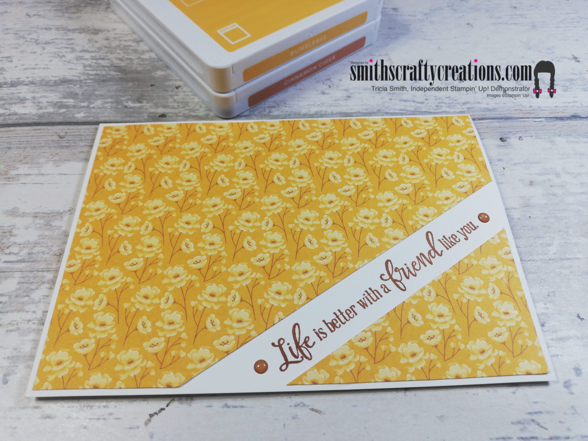 How to Make Angled Edge Handmade Cards - Smiths Crafty Creations