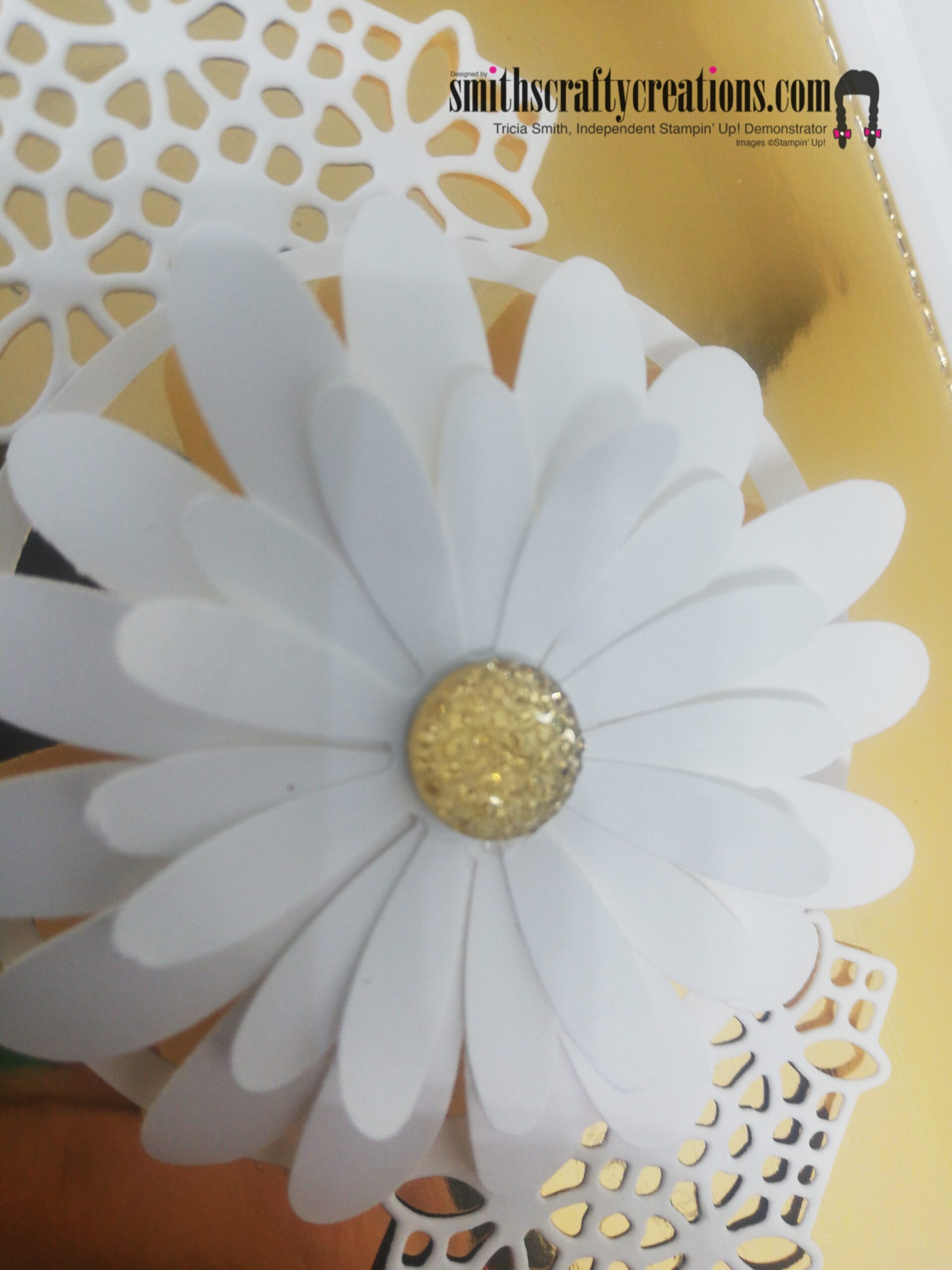 Clean and Simple Handmade Gold Daisy Card
