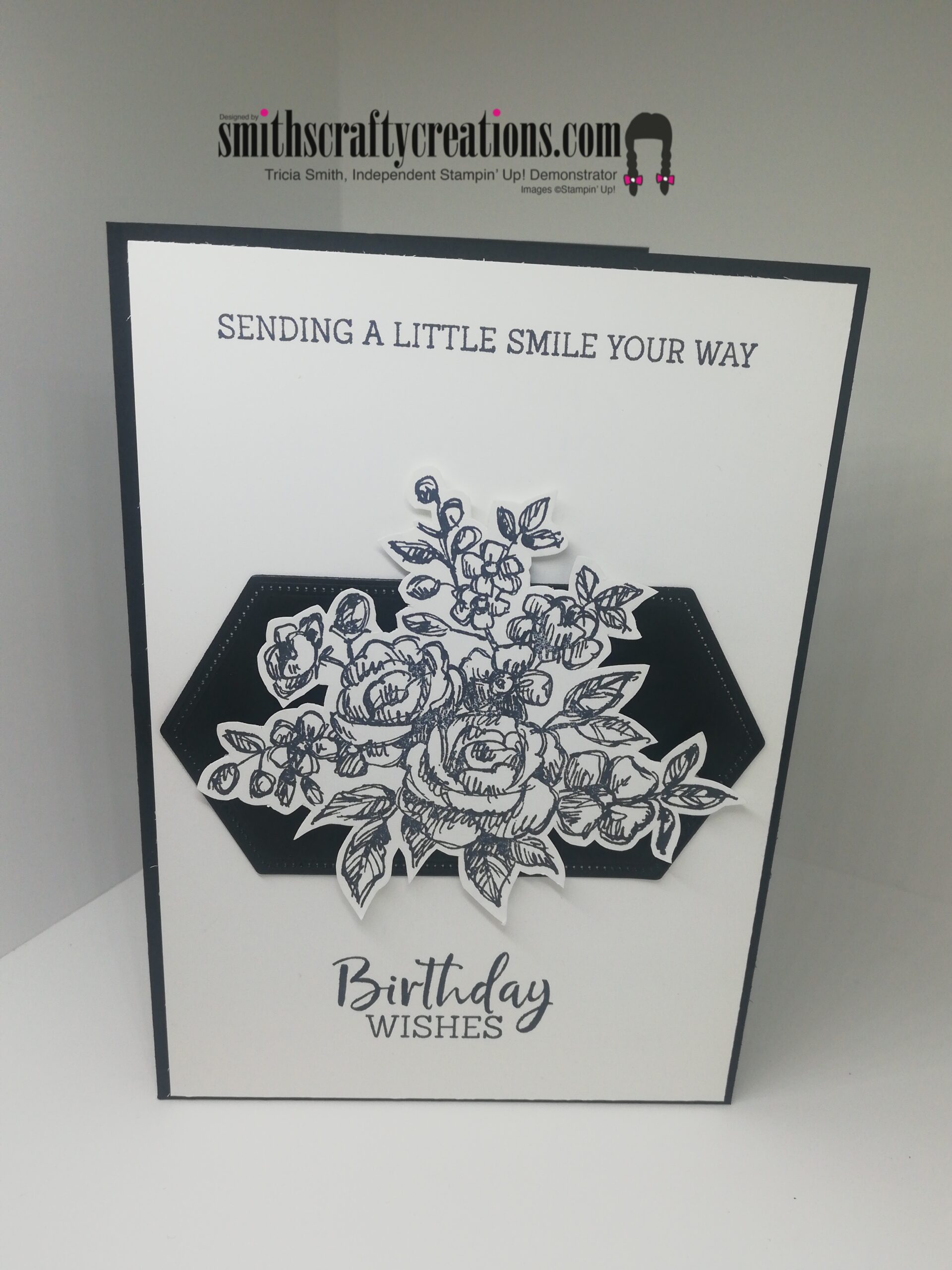 Fancy Phrases Monotone Handmade Card