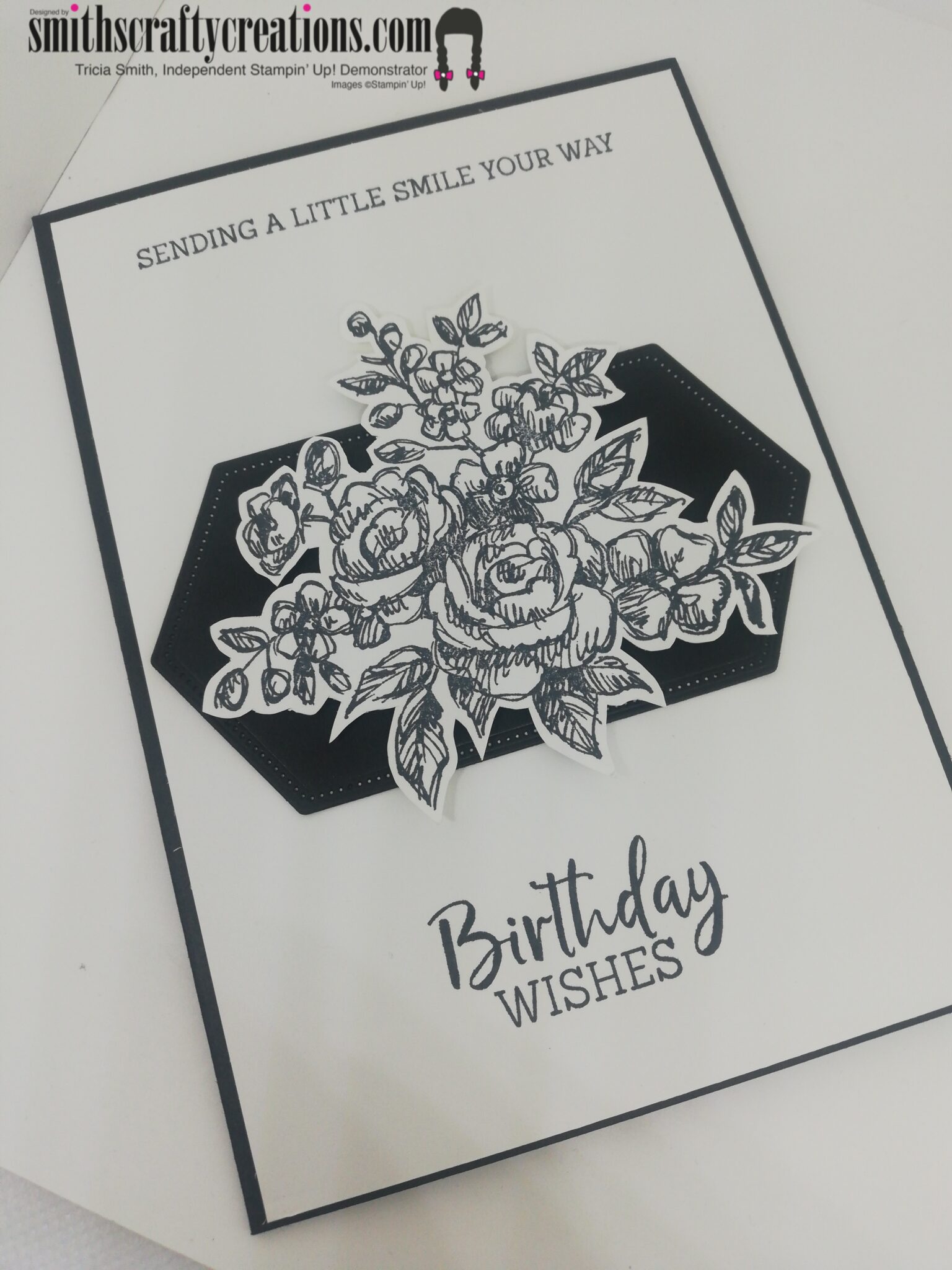 Fancy Phrases Monotone Handmade Card
