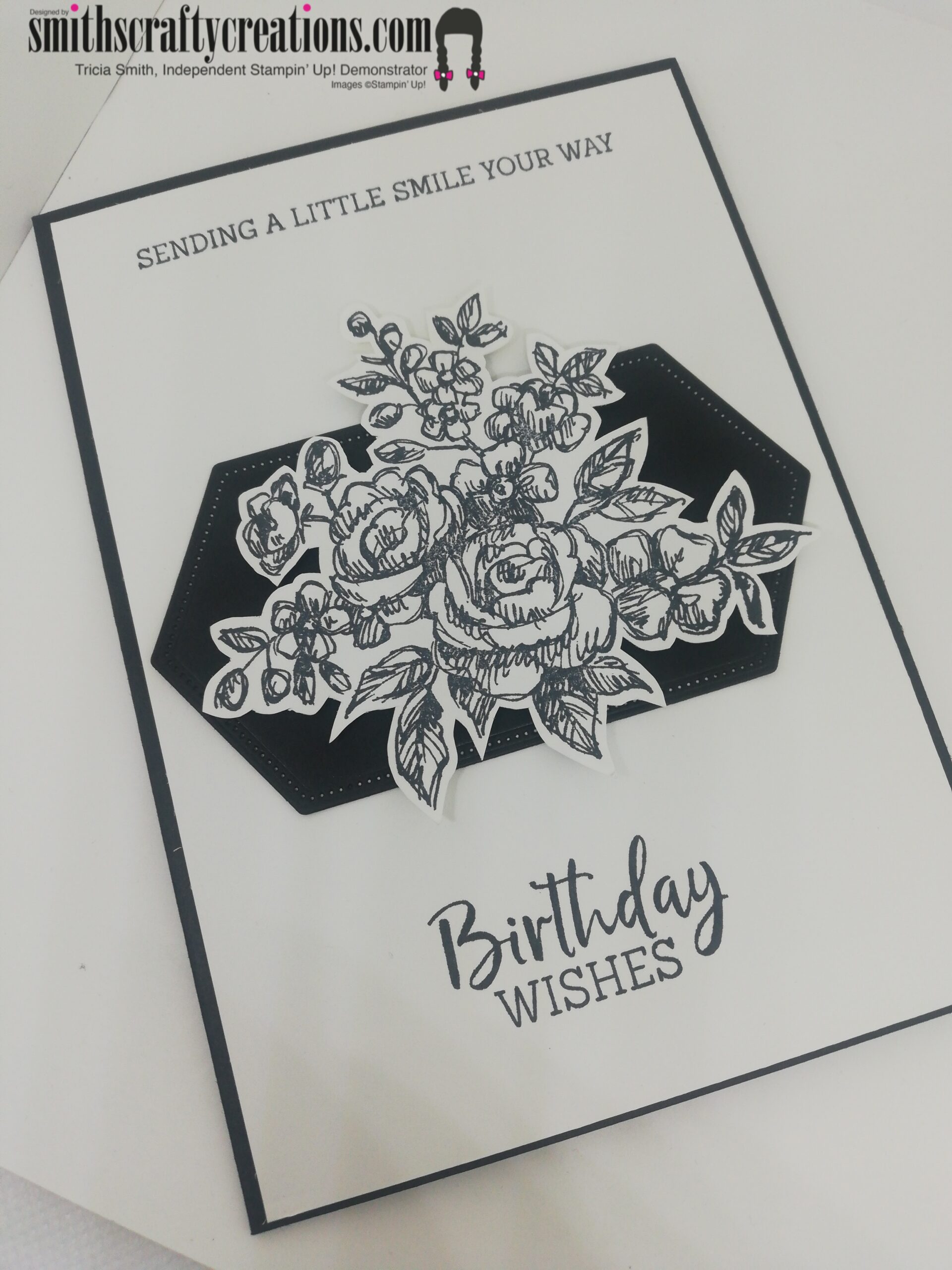 Fancy Phrases Monotone Handmade Card