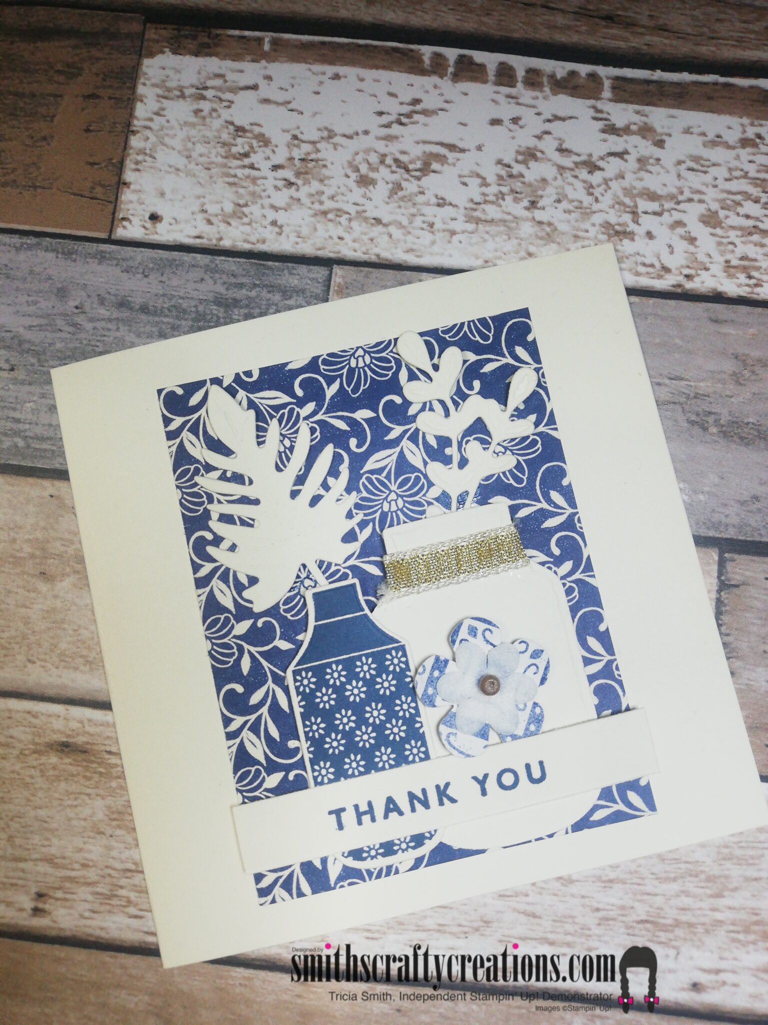 Dainty Boho Indigo Themed Handmade Cards