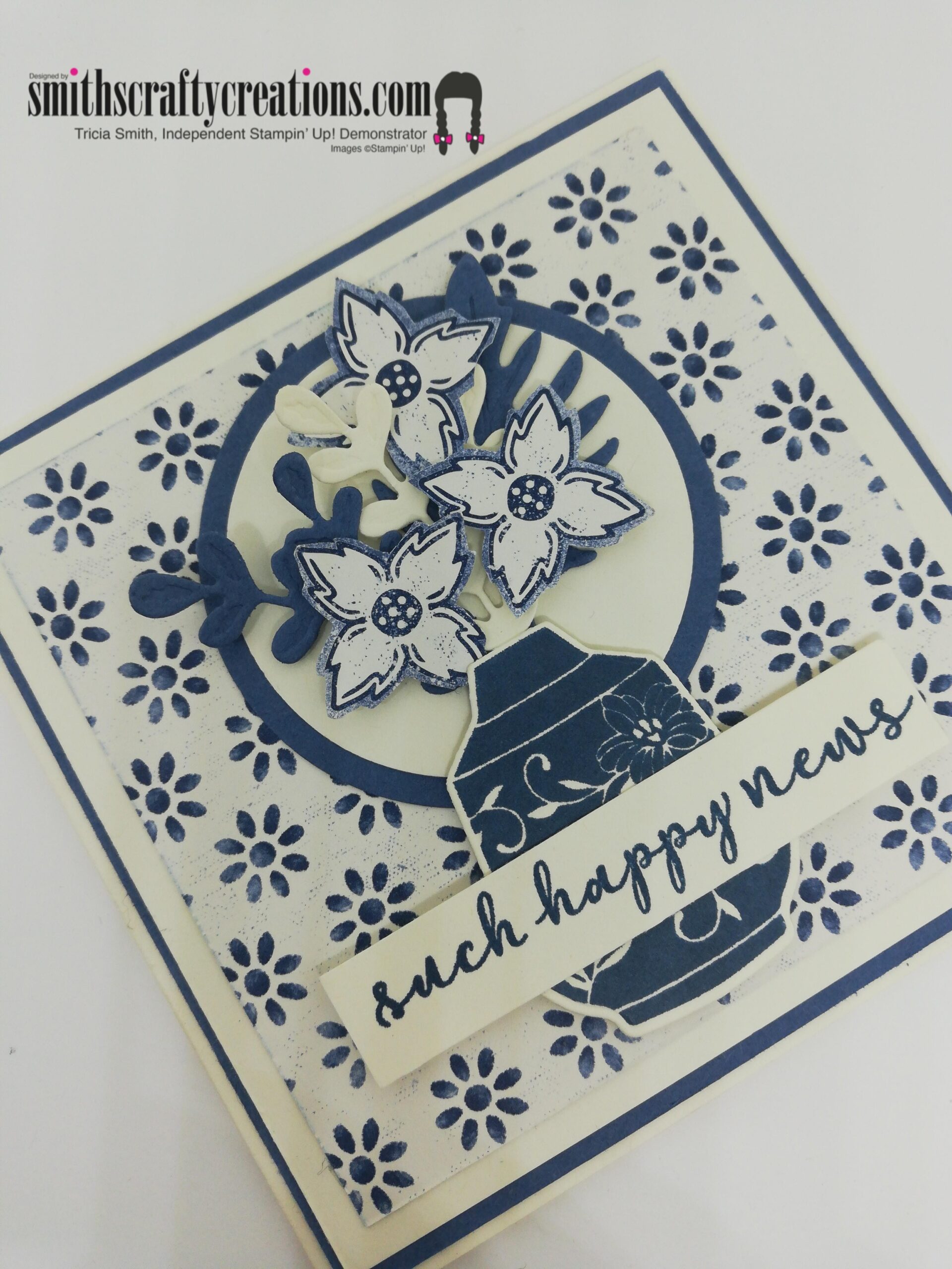 Dainty Boho Indigo Themed Handmade Cards