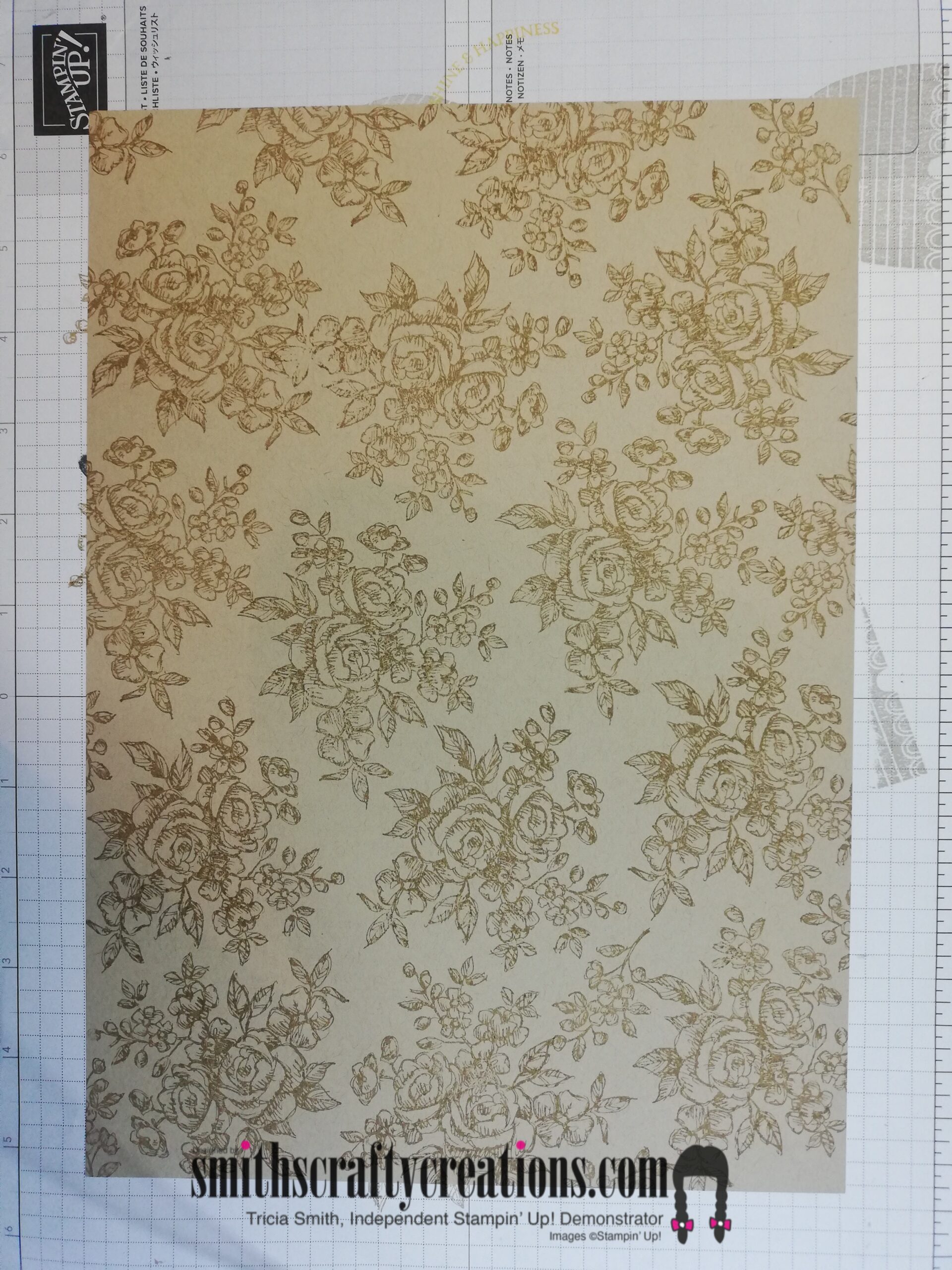 Hand Stamped Background handmade card idea