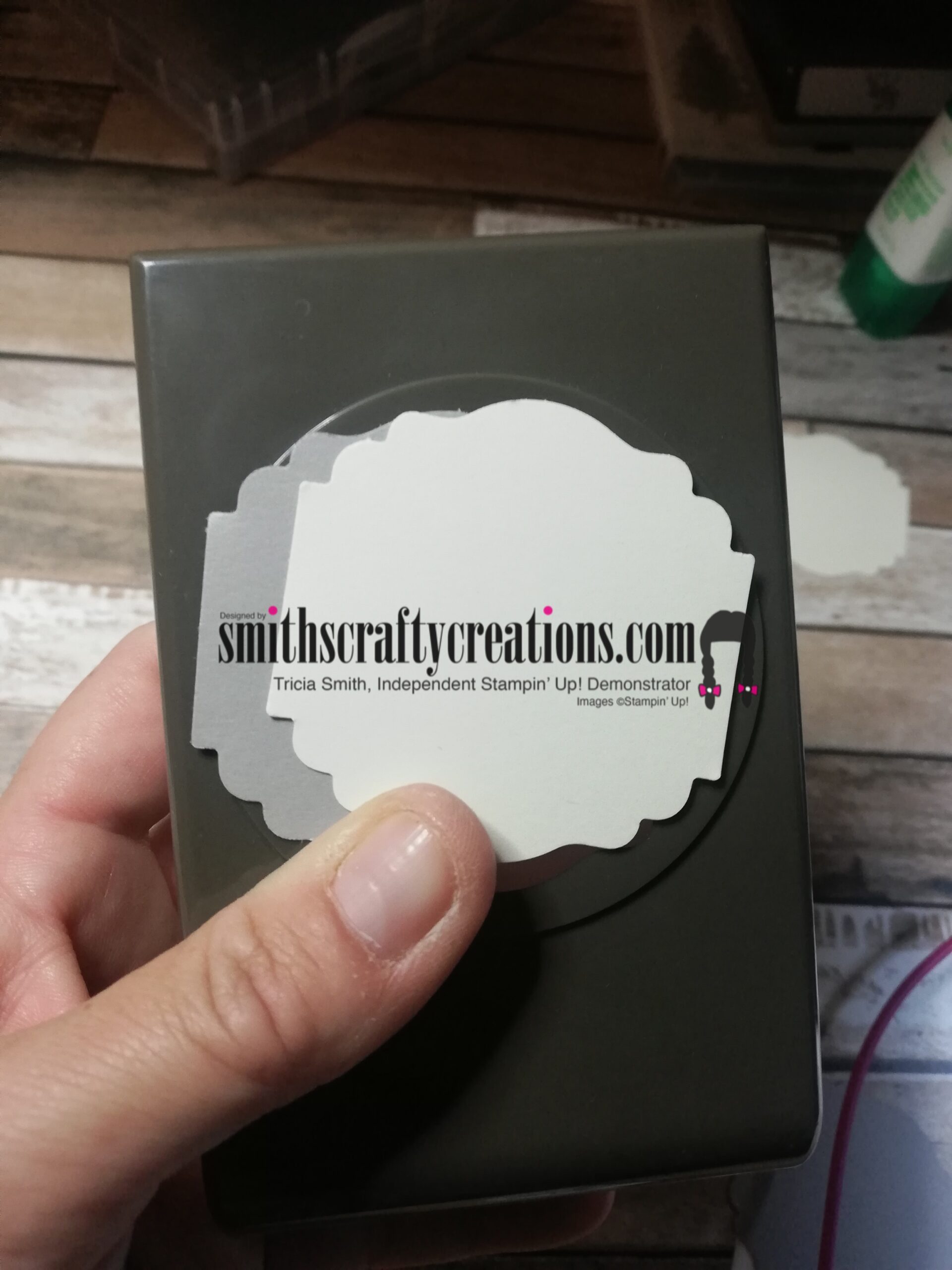 Hand Stamped Background handmade card idea