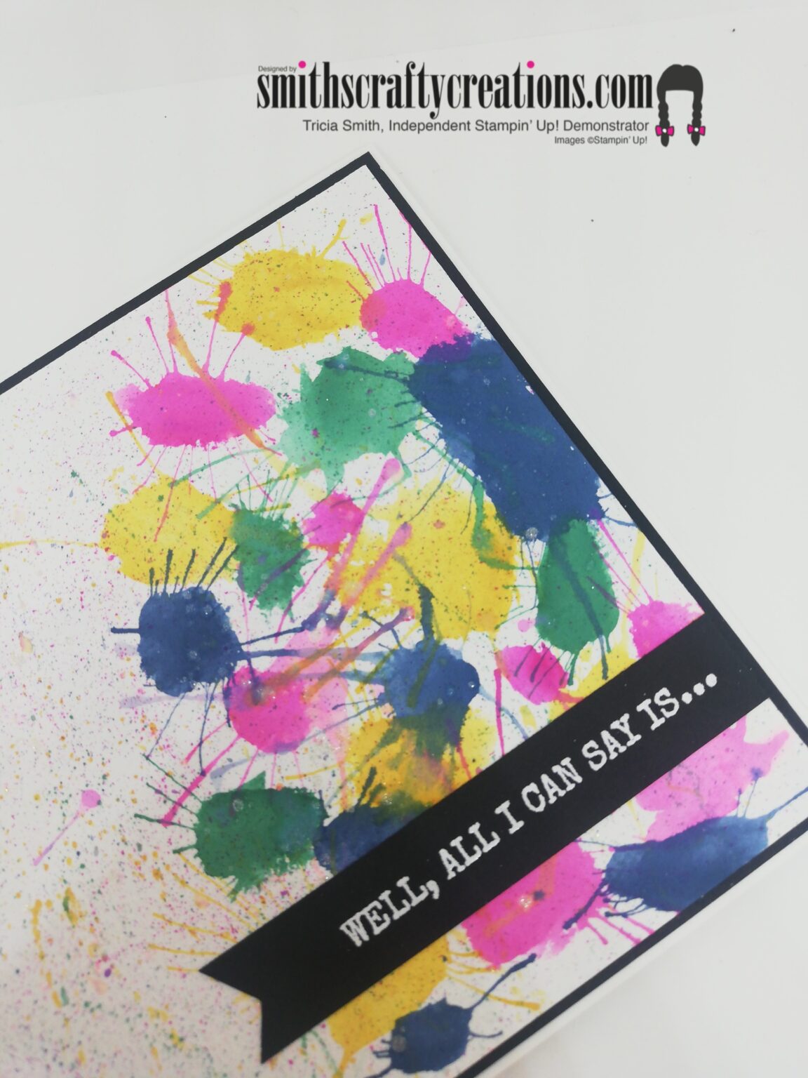 Splatter Paint Effect Technique Card Making