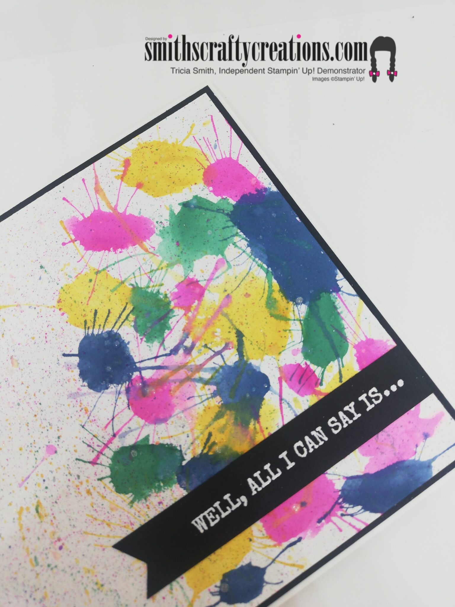 Splatter Paint Effect Technique Card Making