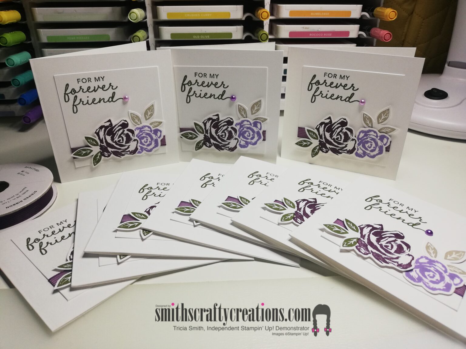 Brushed Blooms themed Mini Handmade Cards