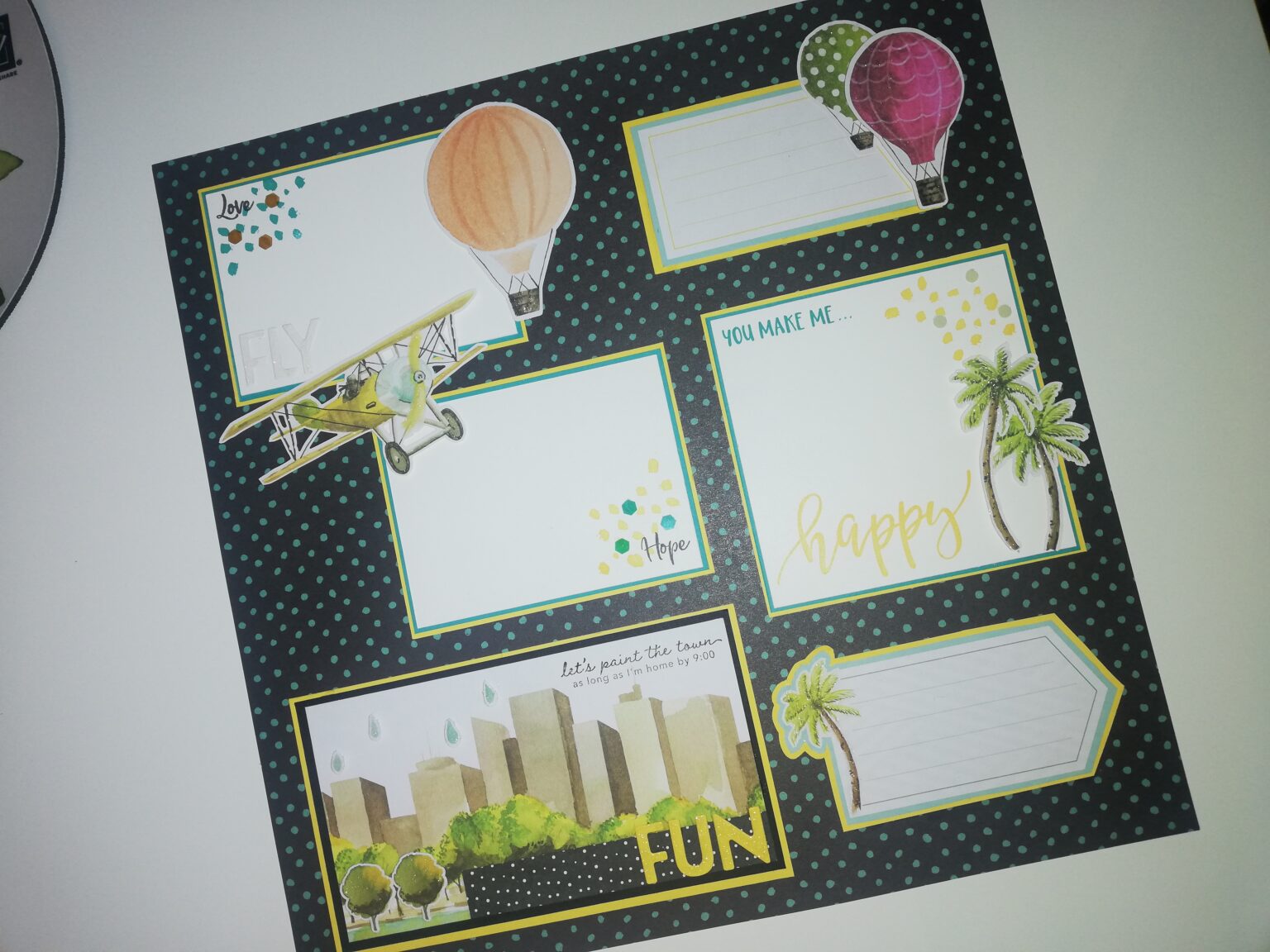 Scrapbook Page Layout from a Card Kit