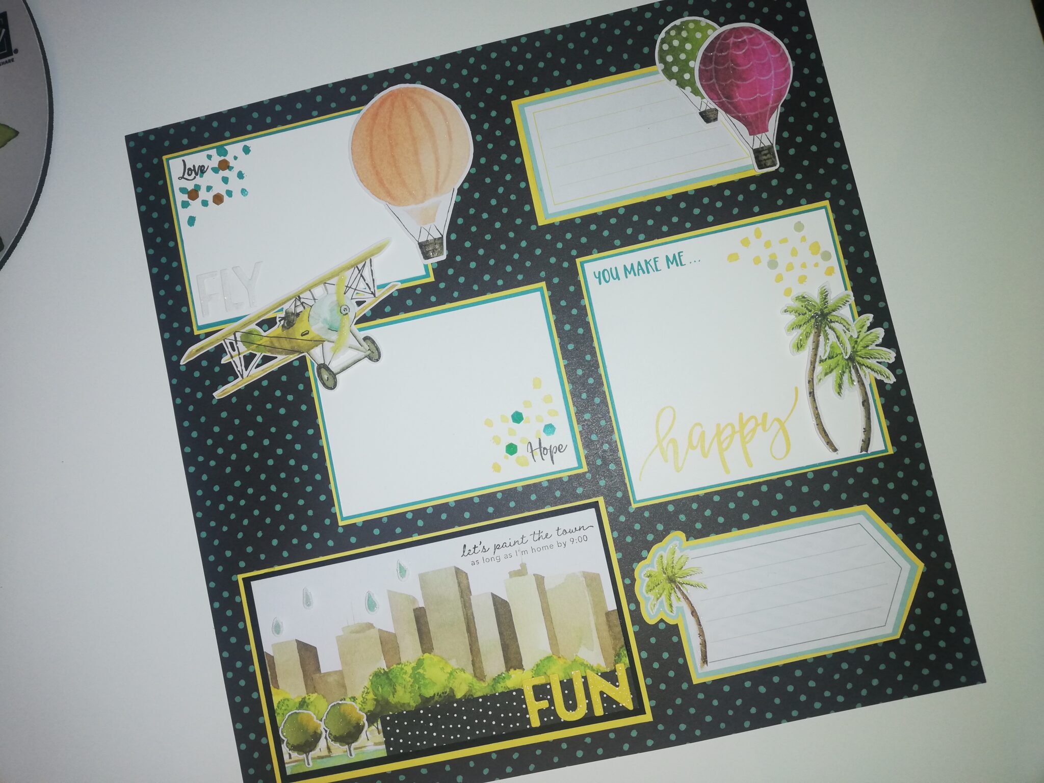 Scrapbook Page Layout from a Card Kit