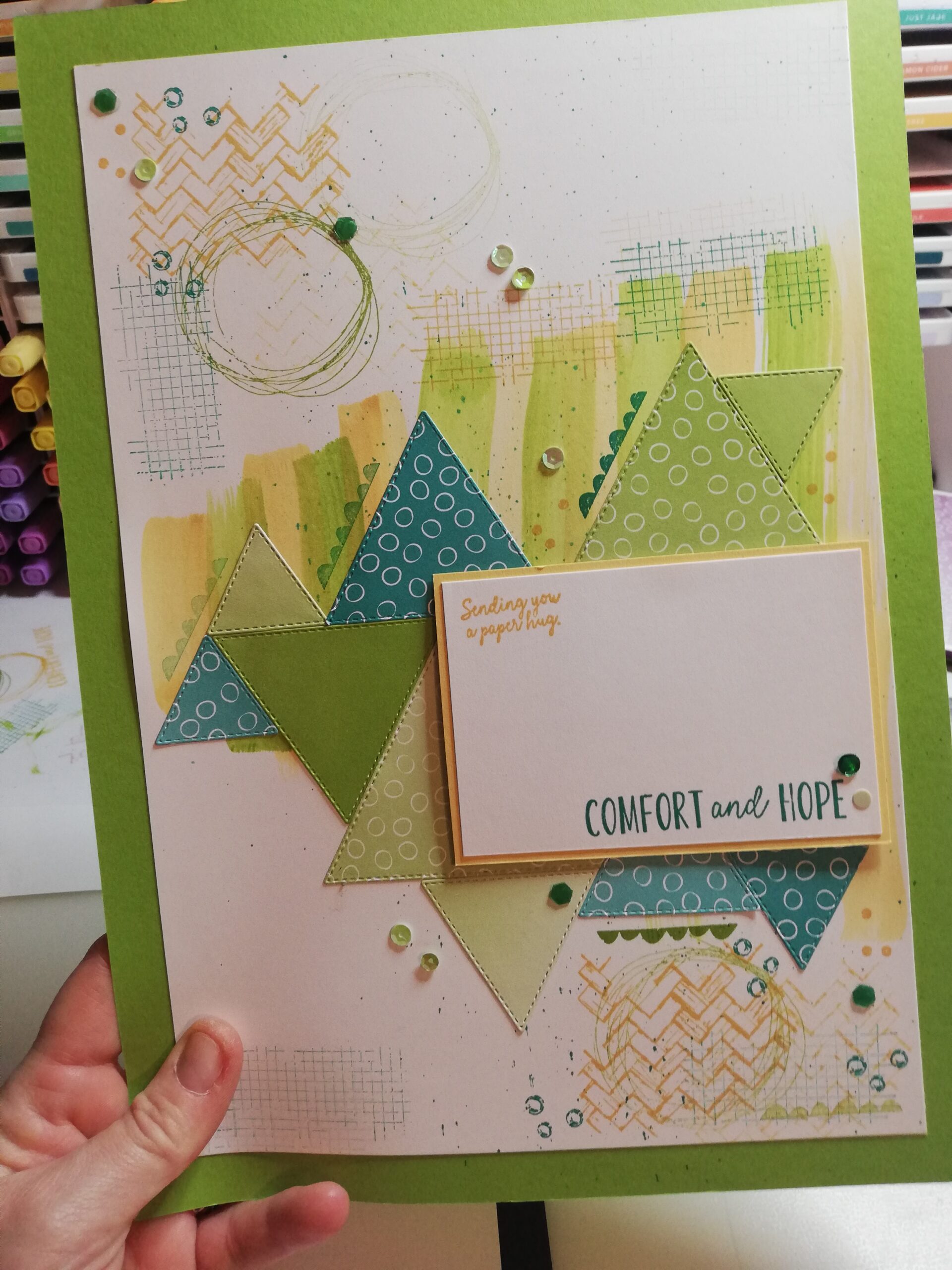 Geometric Scrapbook Page Layout Ideas