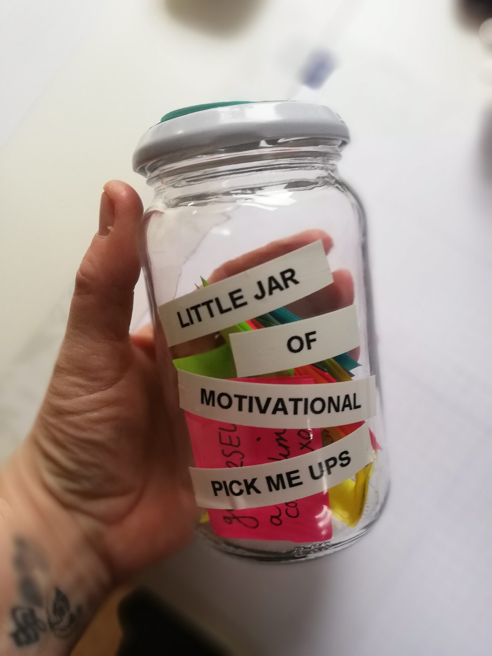 Easy DIY Upcycled Motivation Quotes Jar
