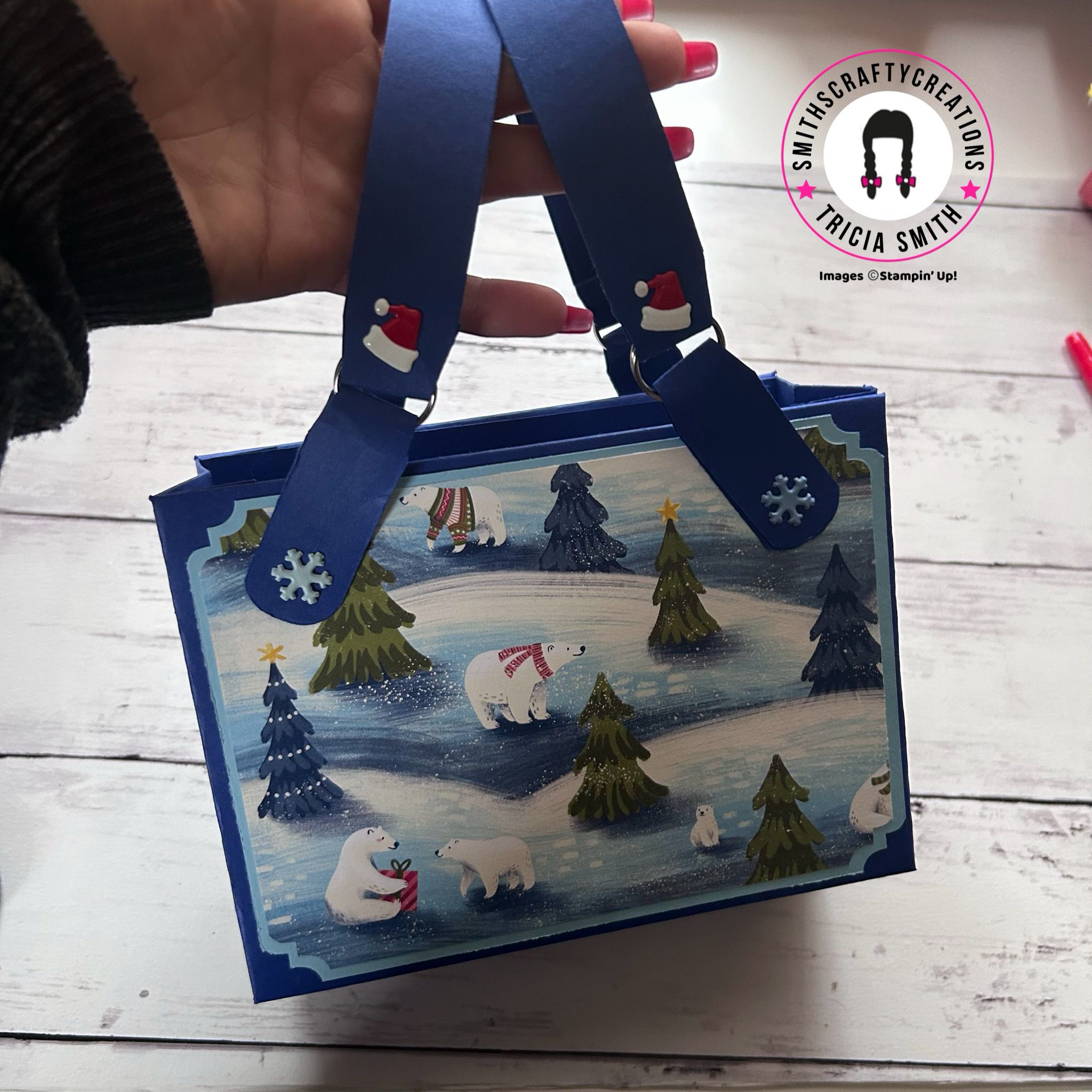 Handmade Gift Bag using grey board